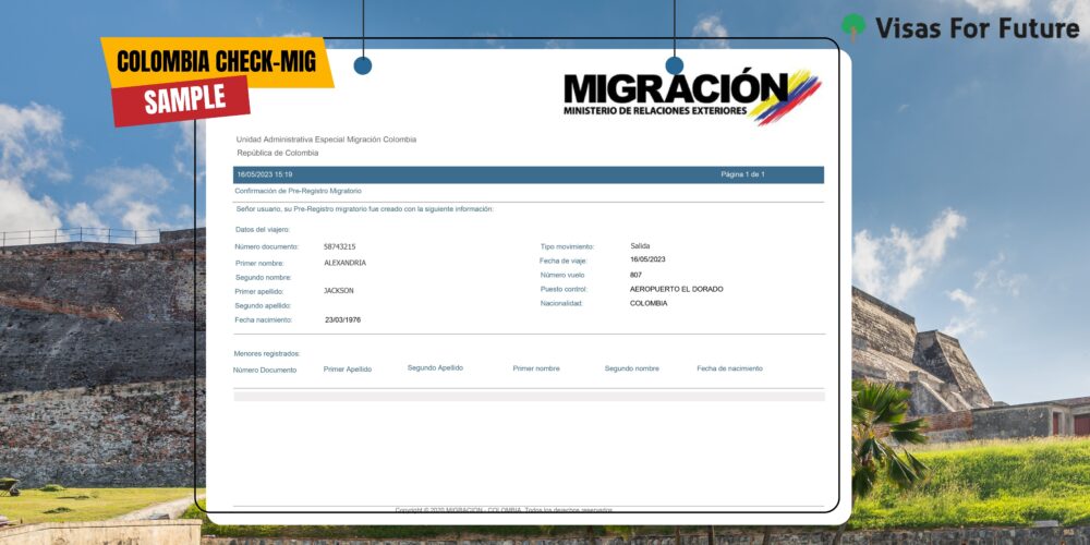 Get your Colombia Check-MIG online hassle-free - Visas For Future
